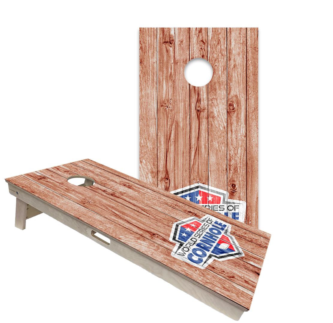 World Series of Cornhole Boards 100's of Designs Complete Cornhole Set