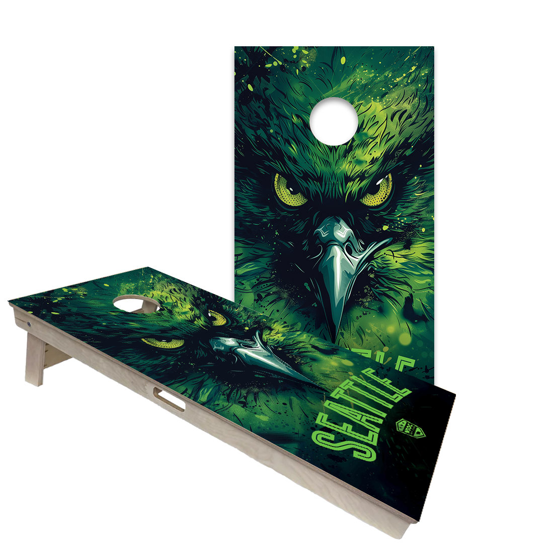 Seattle Seahawks - WSOC 2' x 4' Professional Cornhole Board Runway ...