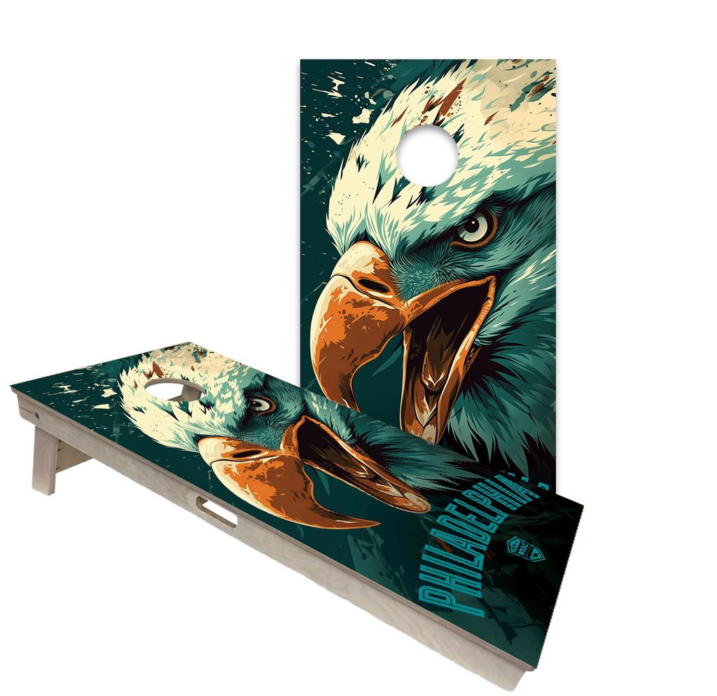 World Series of Cornhole Boards 100's of Designs Complete Cornhole Set